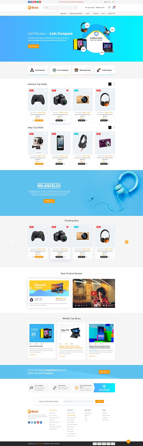 Blurb-Price Comparison, Affiliate Website, Multivendor Store, Product ...